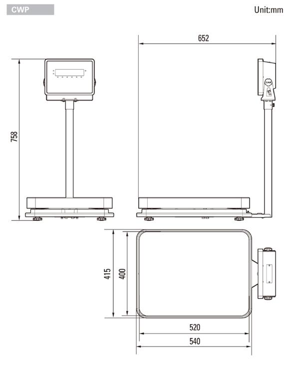 Auto Zero Tracking High Precision Load Cell Digital Floor Scale